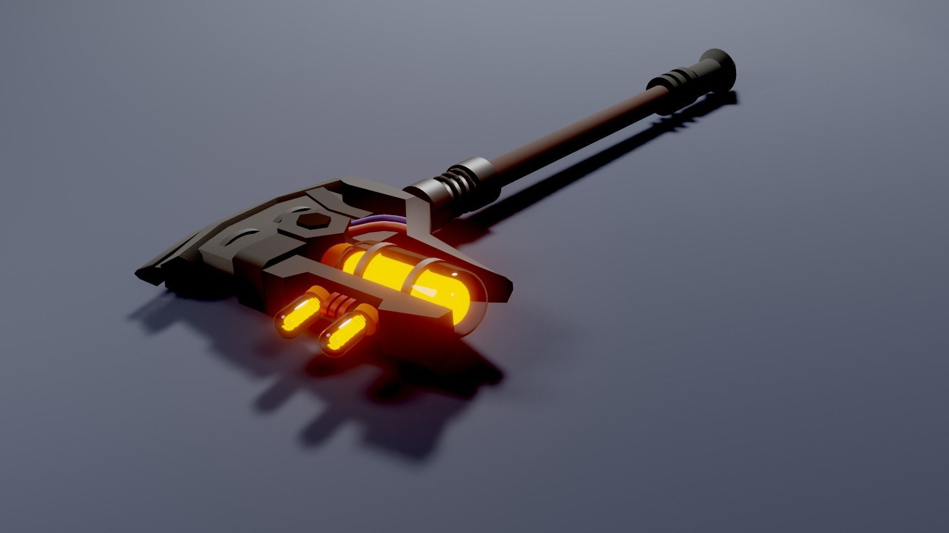 3D model Stylized Futuristic Axe Low-Poly game ready VR / AR / low-poly ...