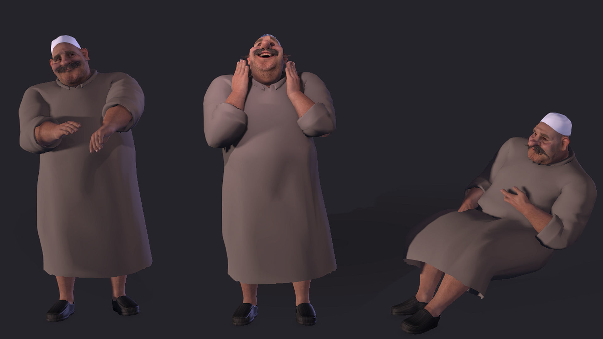 High quality character full Rigged and Animated Maya 3D model animated ...