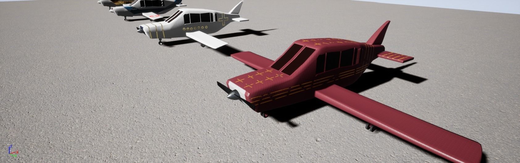 Low poly plane set free VR / AR / low-poly 3D model | CGTrader