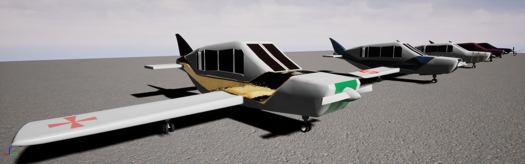 Low poly plane set free VR / AR / low-poly 3D model | CGTrader