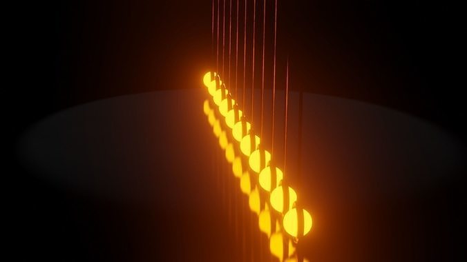 PENDULUM rays of light 3D model animated | CGTrader