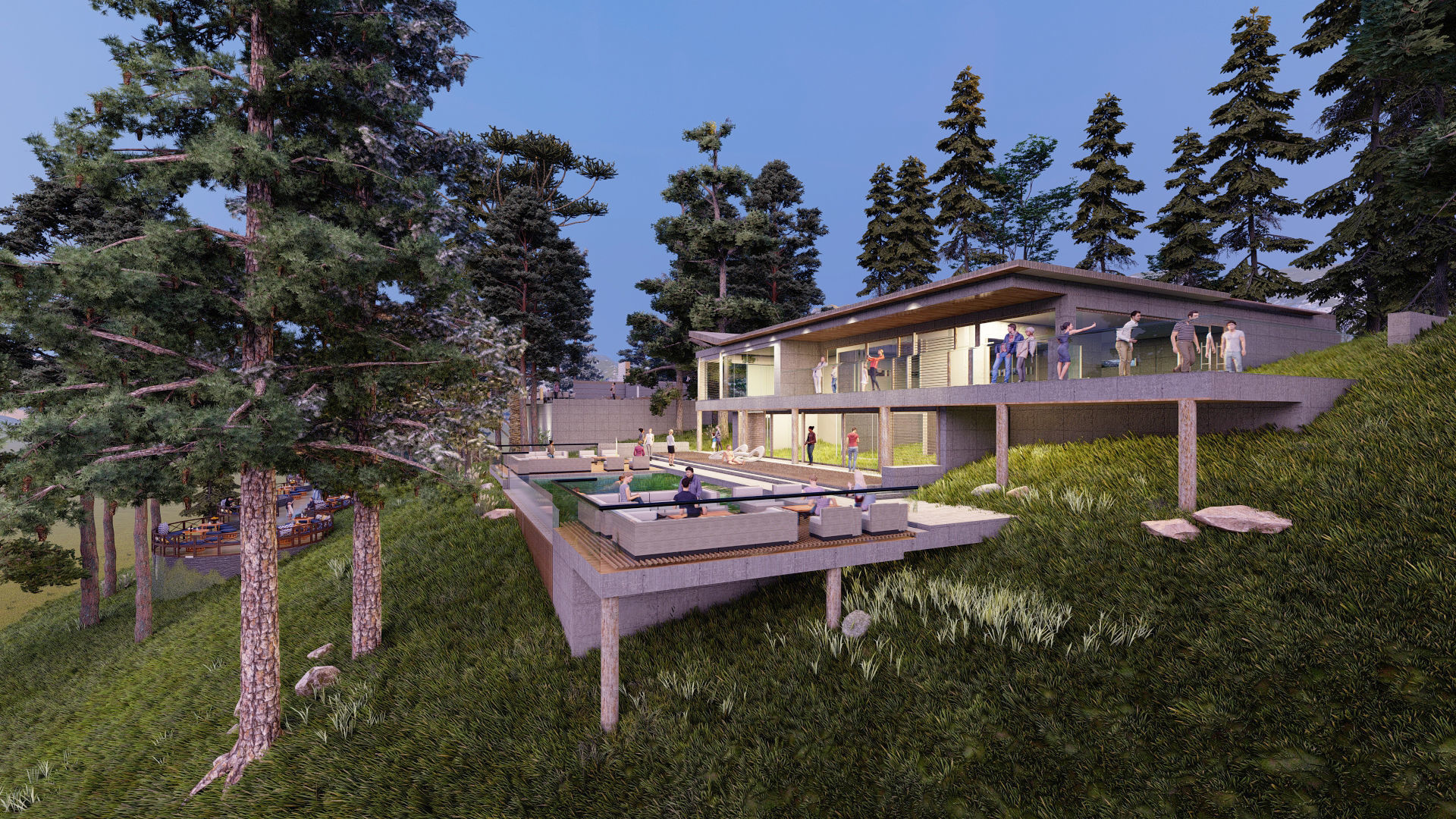 3D model Hill view restaurant VR / AR / low-poly | CGTrader