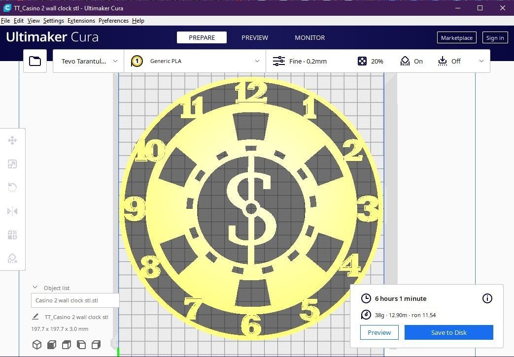 poker chips wall clock 3D model 3D printable | CGTrader