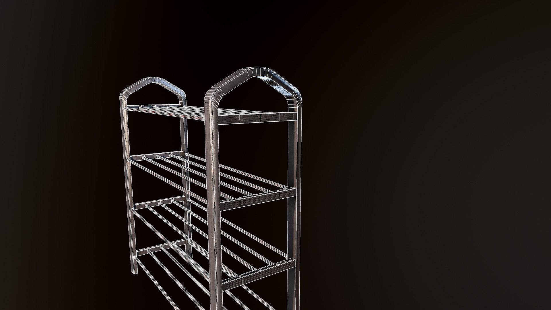3D model Metal Used Shoe Rack VR / AR / low-poly | CGTrader