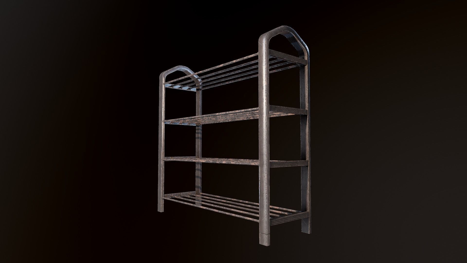 3D model Metal Used Shoe Rack VR / AR / low-poly | CGTrader