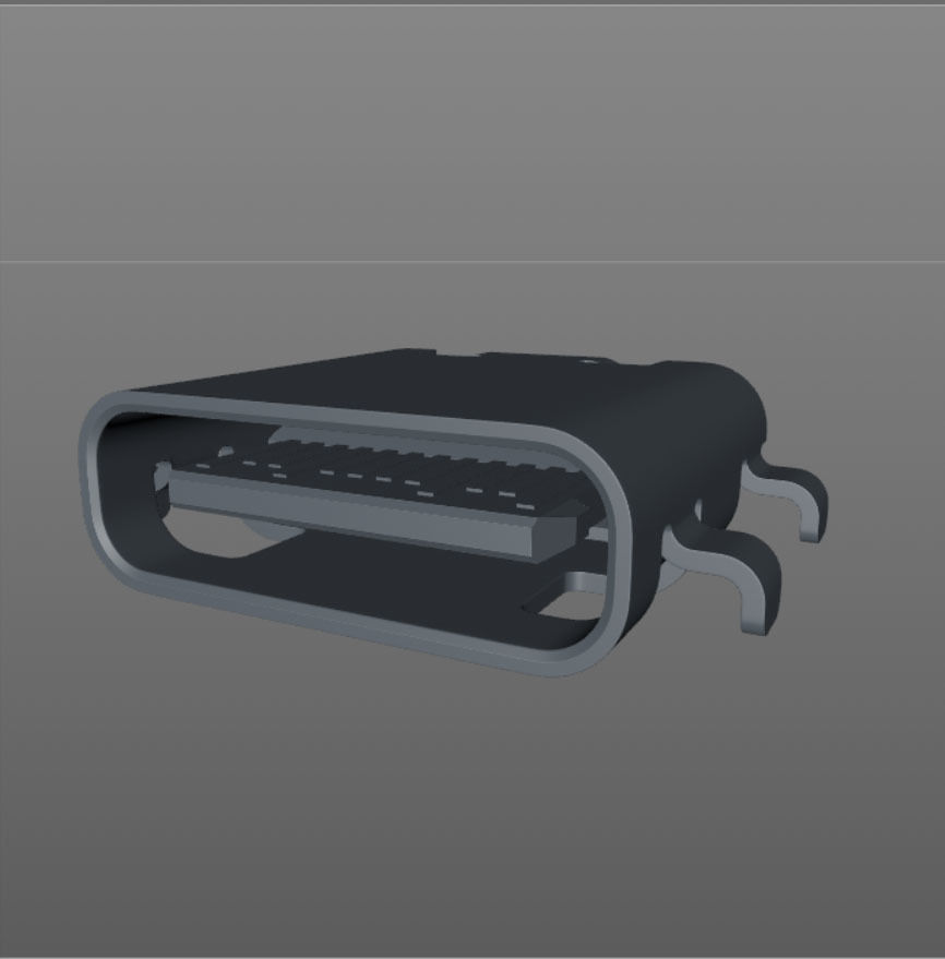Micro USB Type C Female Module 3D model free VR / AR / low-poly 3D ...
