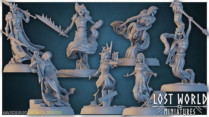 Spectre Revenant Miniatures set - Supported 3D model 3D printable ...