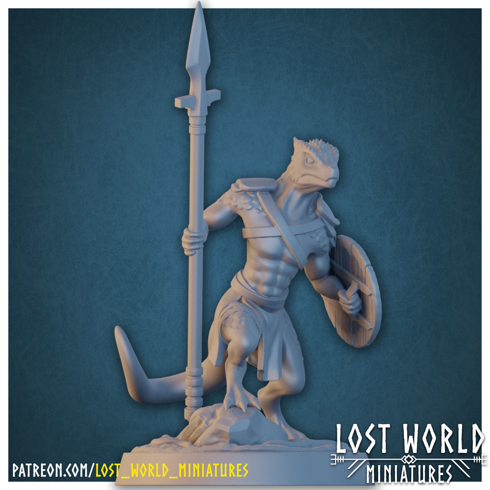 Lizardman Tribe Miniatures set - Supported 3D model 3D printable | CGTrader