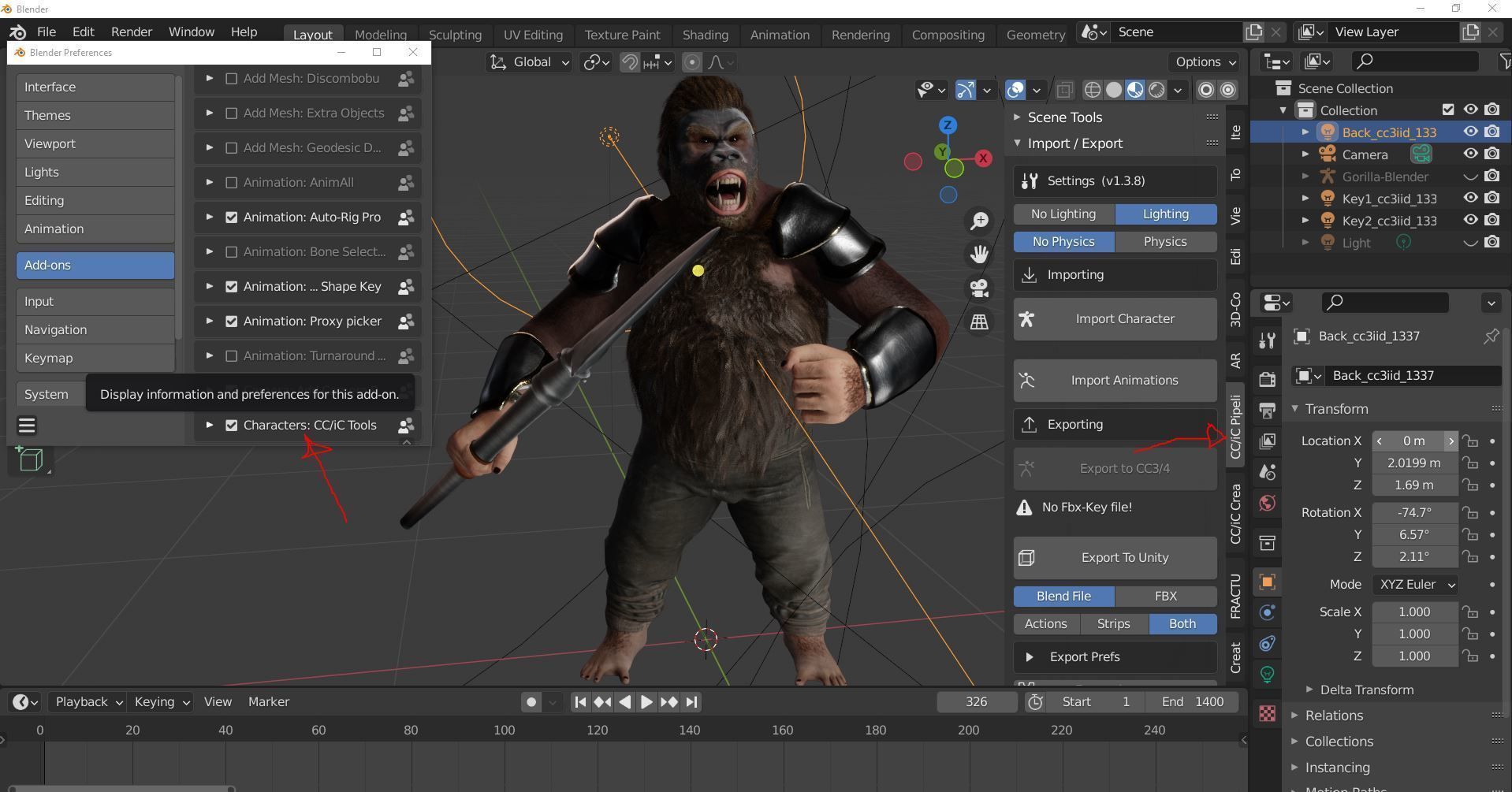 High quality character full Rigged and Animated 3D model animated ...