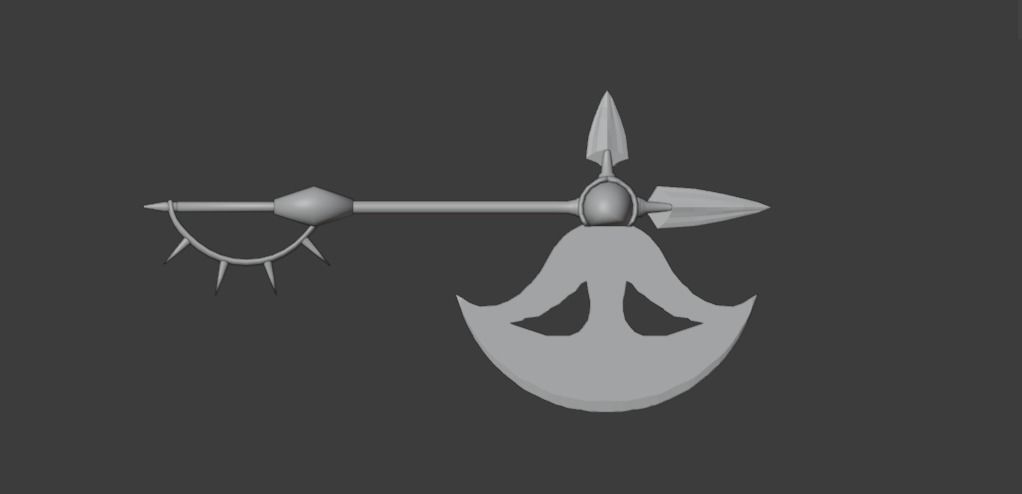 Escanor battle axe Rhitta free VR / AR / low-poly 3D model | CGTrader