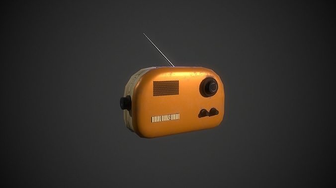 3D model Stylized Retro Radio PBR low-poly game ready VR / AR / low ...