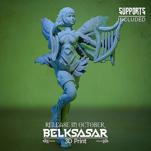 Fairy Bard 3D model 3D printable | CGTrader