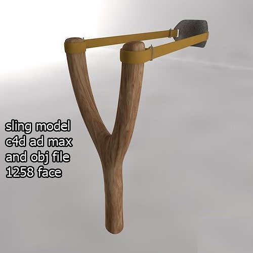 3D model slingshot wooden shovel with handle VR / AR / low-poly | CGTrader