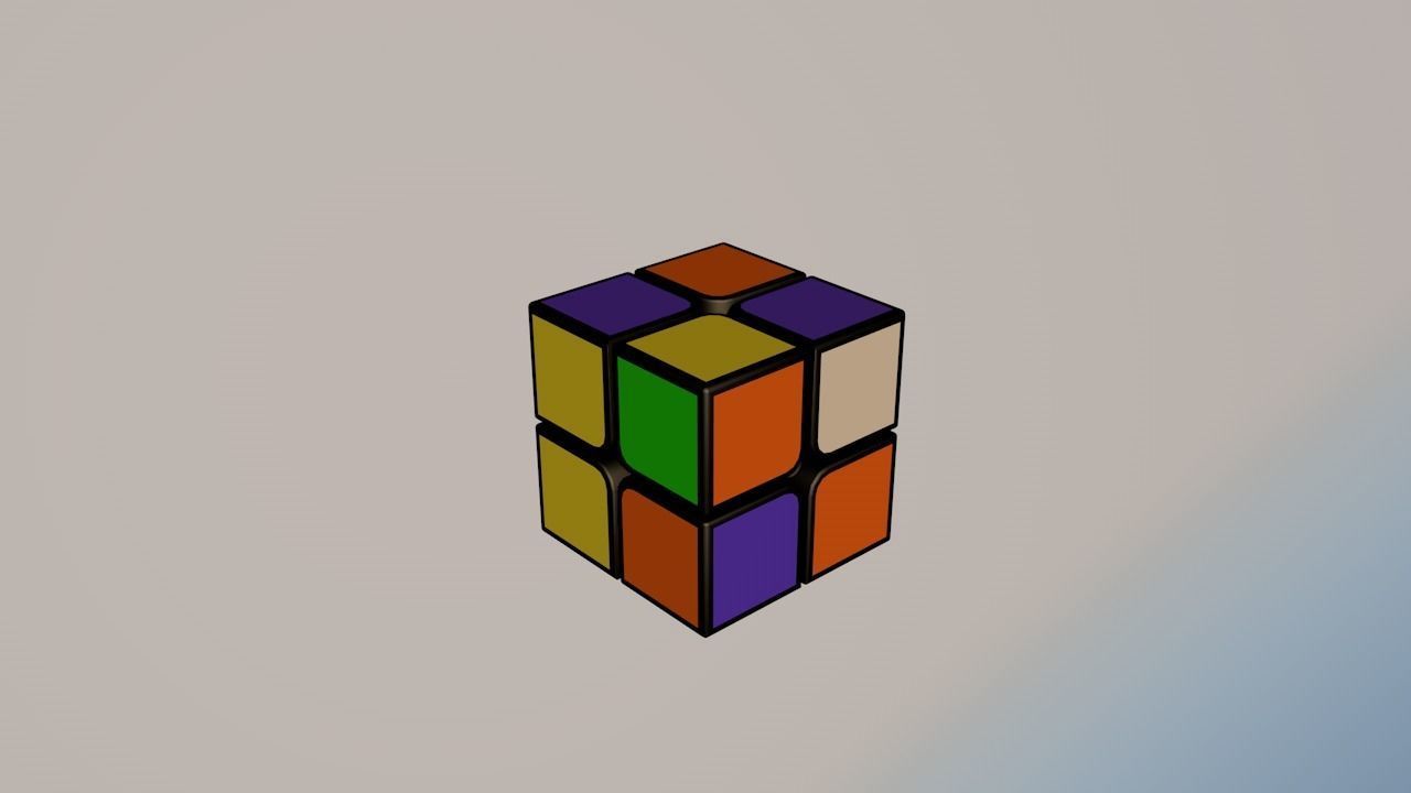 rubix cube 2x2 free 3D model | CGTrader