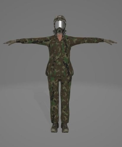 military character 3D model rigged | CGTrader