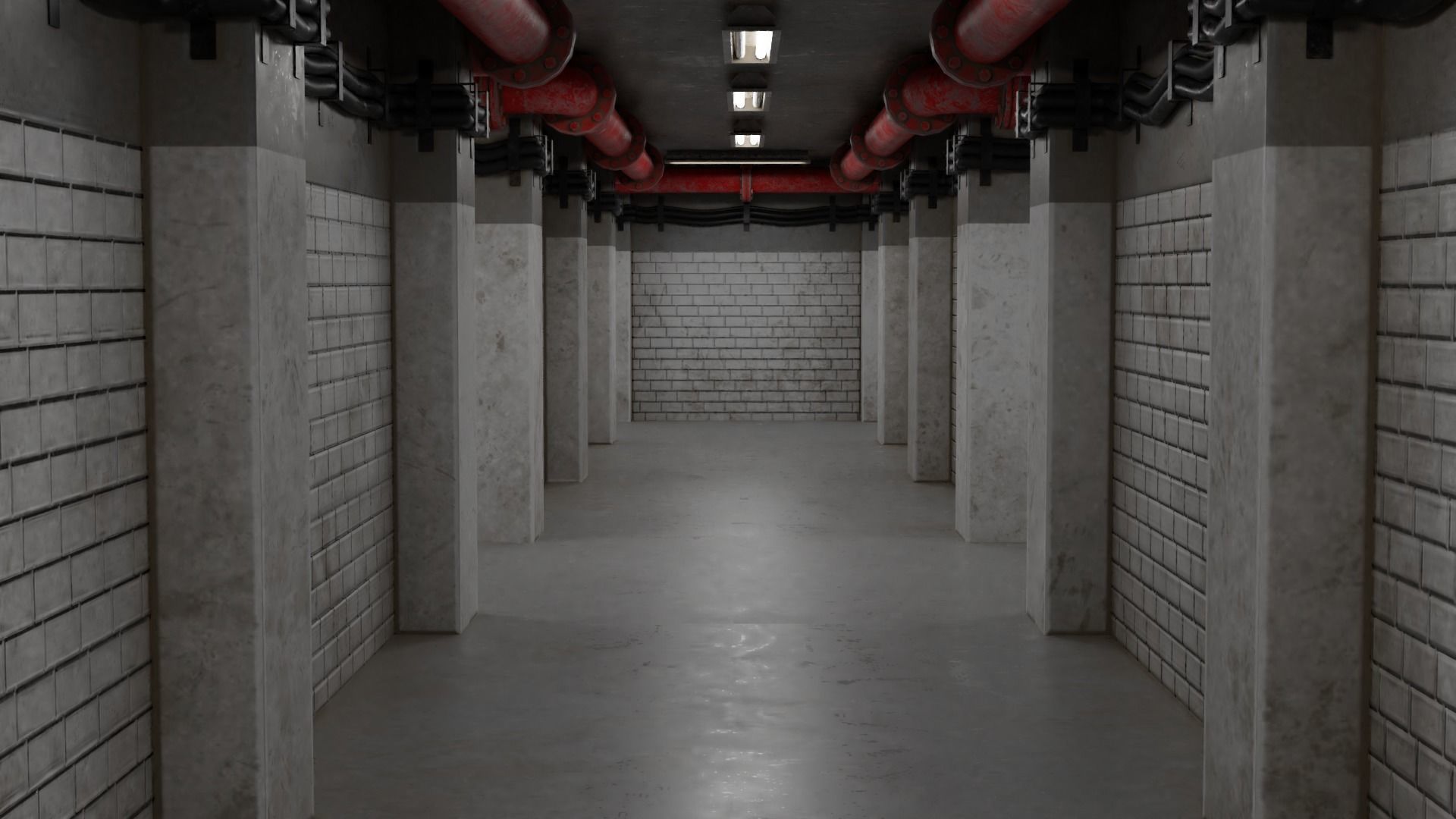 Bunker Hallway 3D model | CGTrader