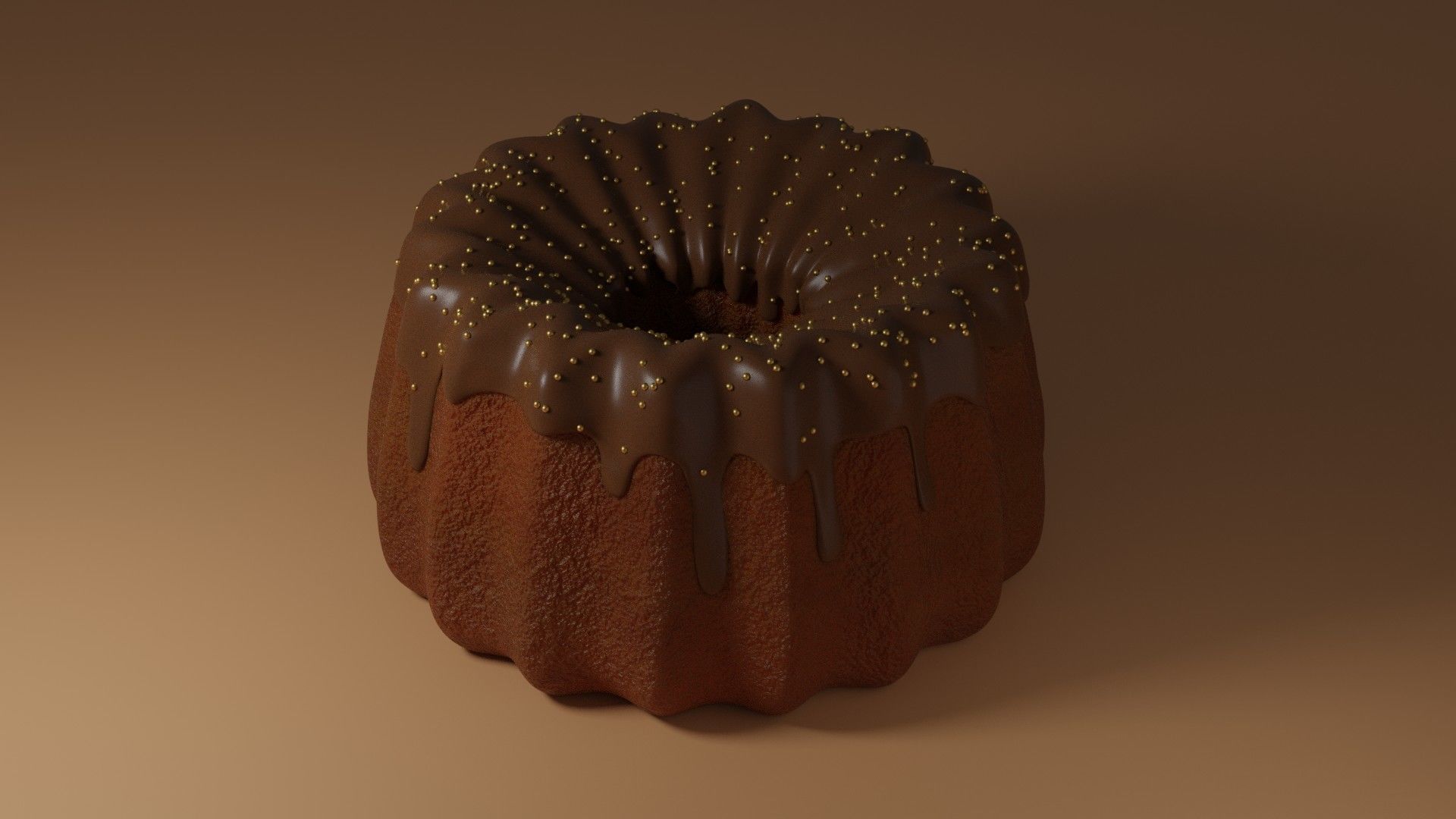 Chocolate Cake with icing 3D model | CGTrader