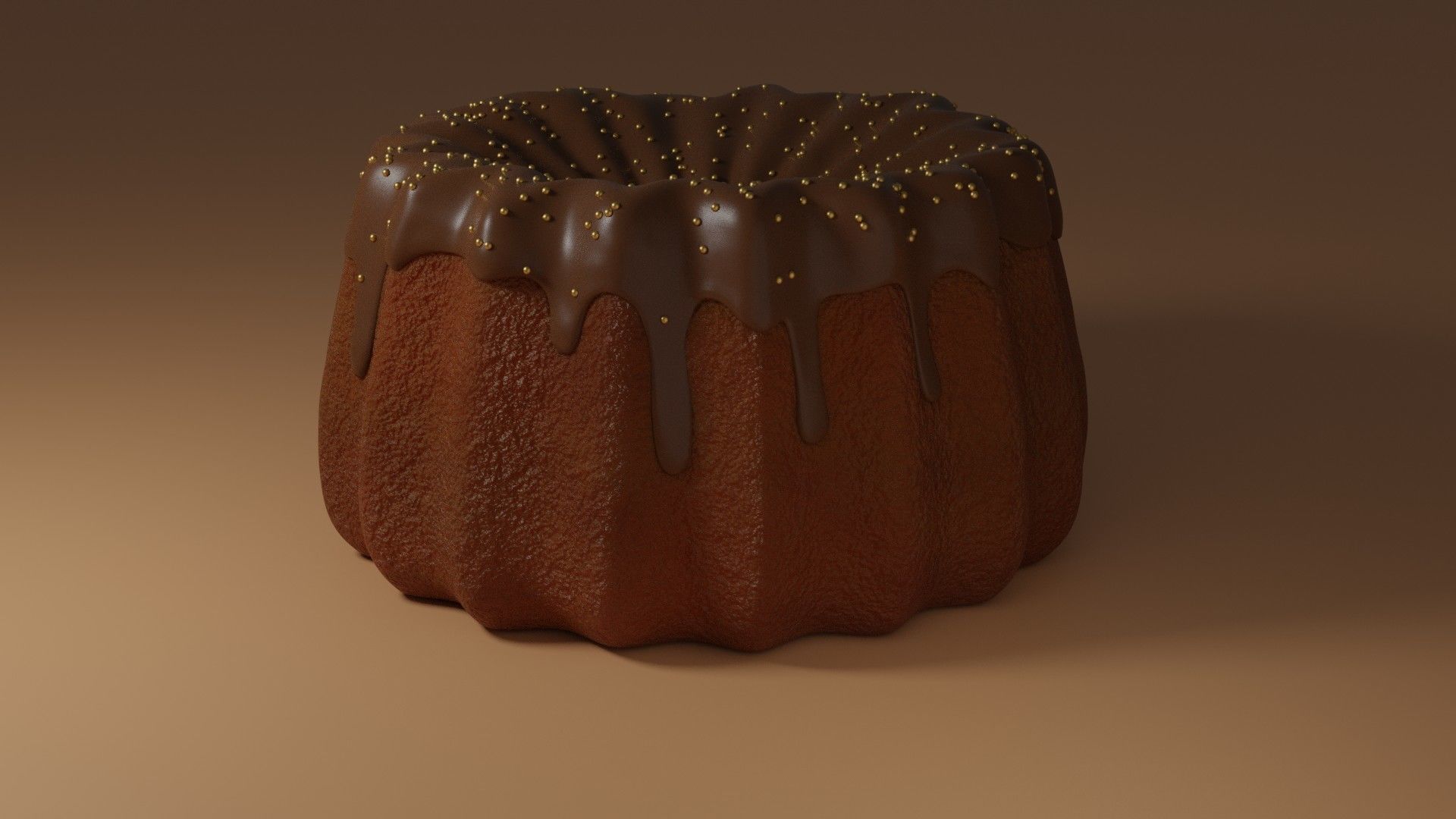 Chocolate Cake with icing 3D model | CGTrader