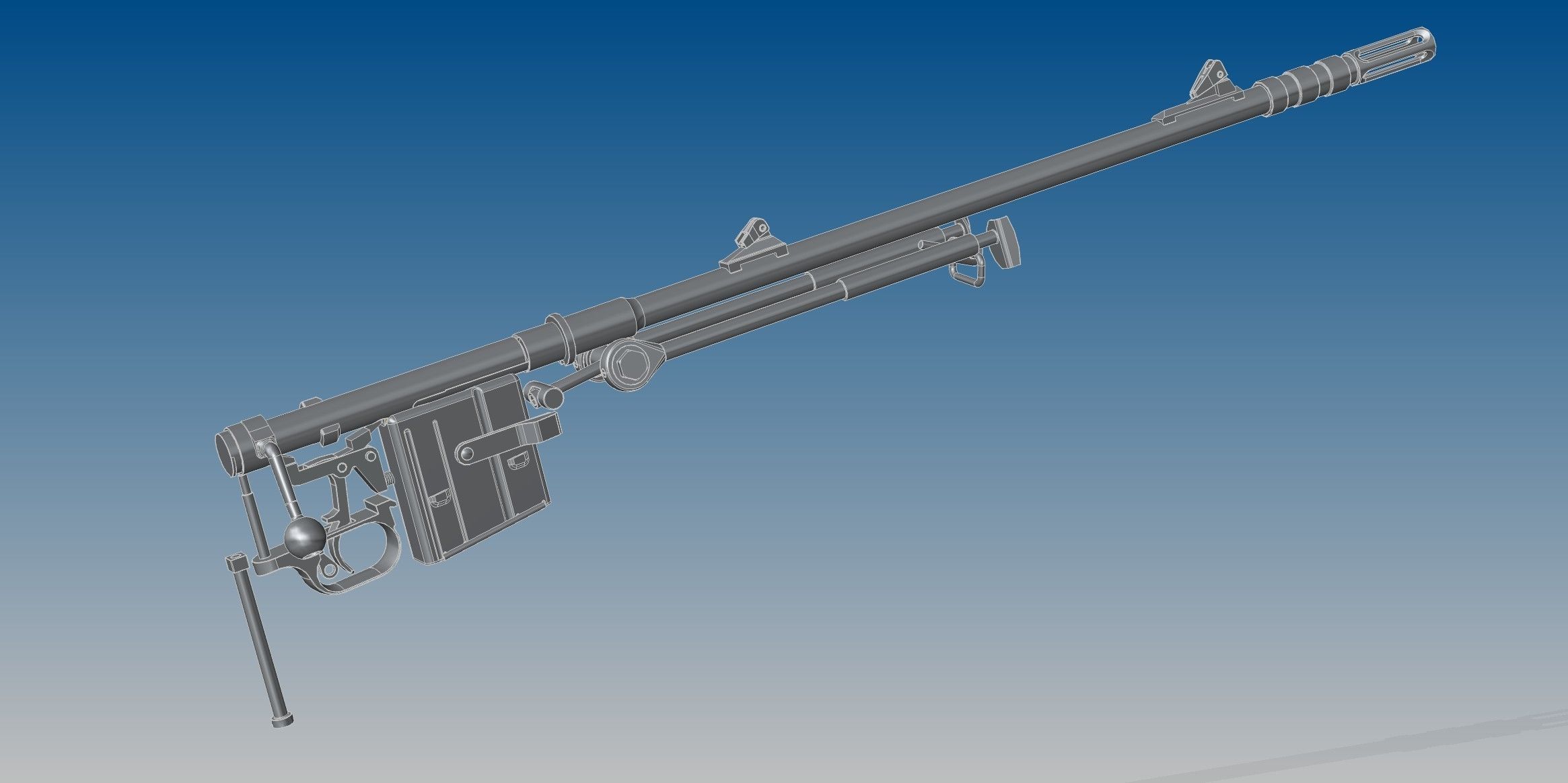 FRF1 rifle 3D model | CGTrader