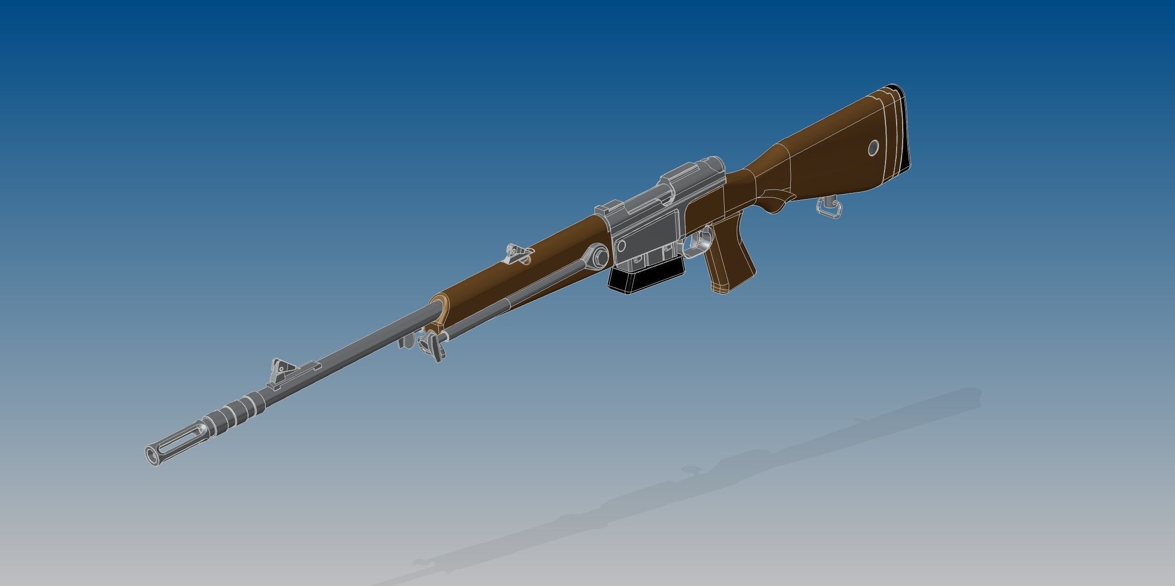 FRF1 rifle 3D model | CGTrader