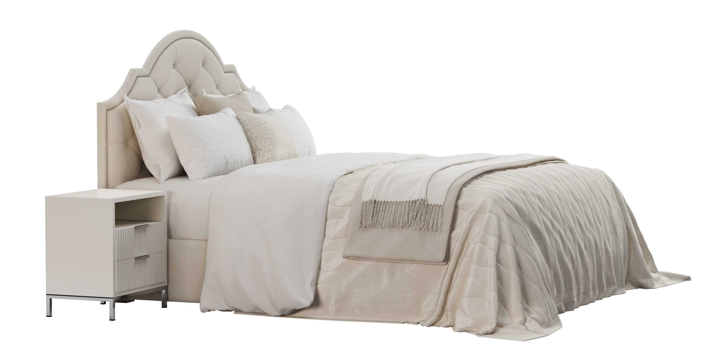 Bassett Bonnet Qween Headboard Bed 3D model | CGTrader