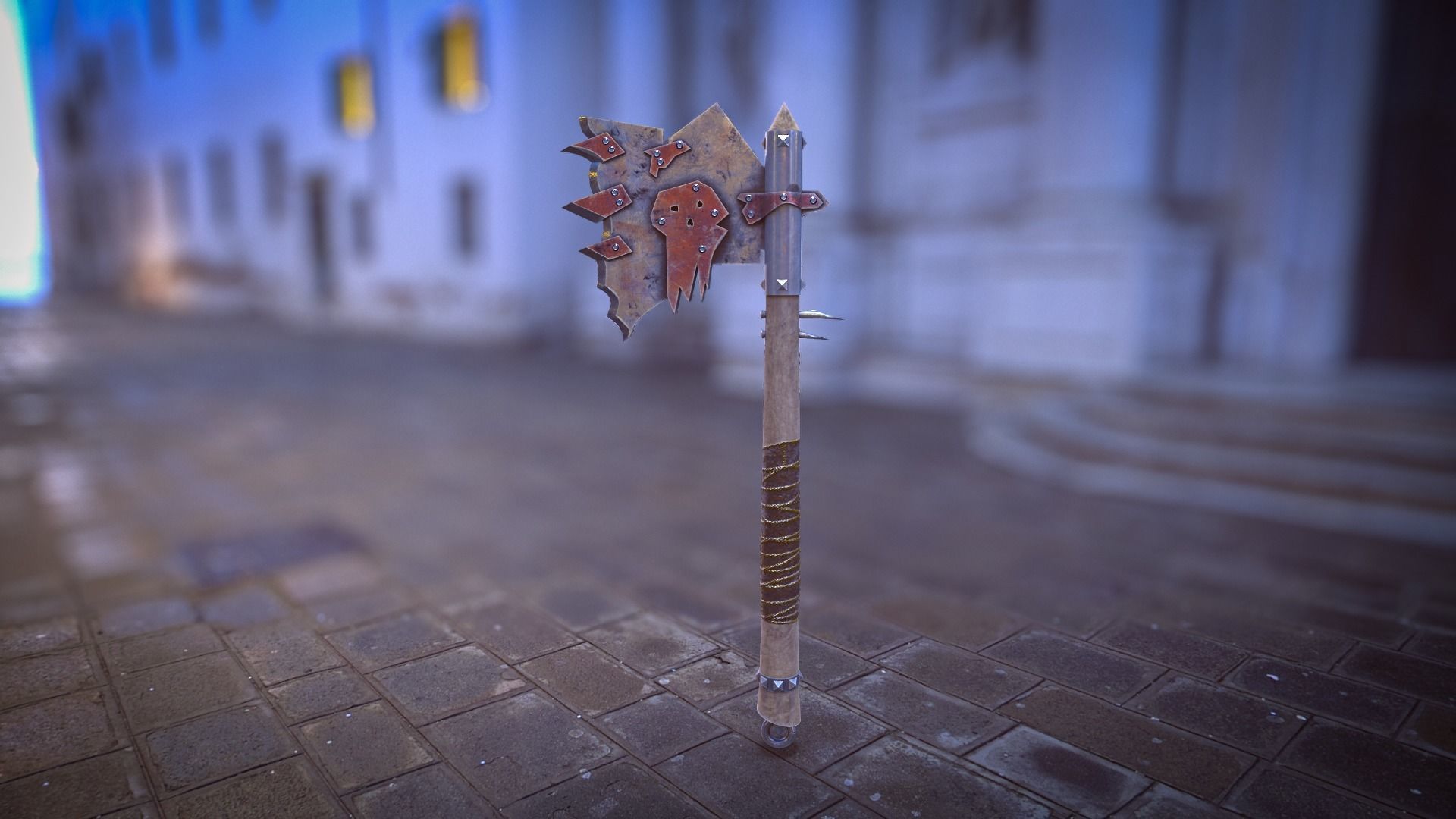 3D model Ork Axe Choppa Low Poly Model VR / AR / low-poly | CGTrader