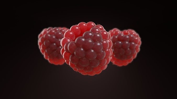 Raspberry 3D Model three raspberries 3D model | CGTrader