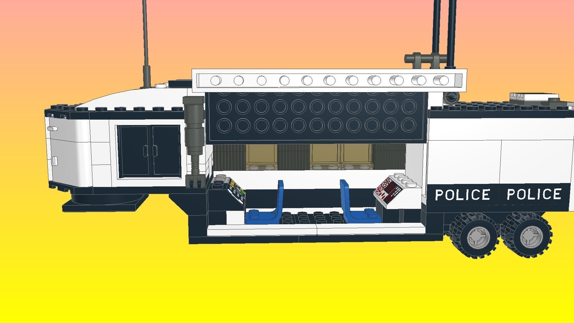 Lego Pack Police Truck Model 128 3D model | CGTrader