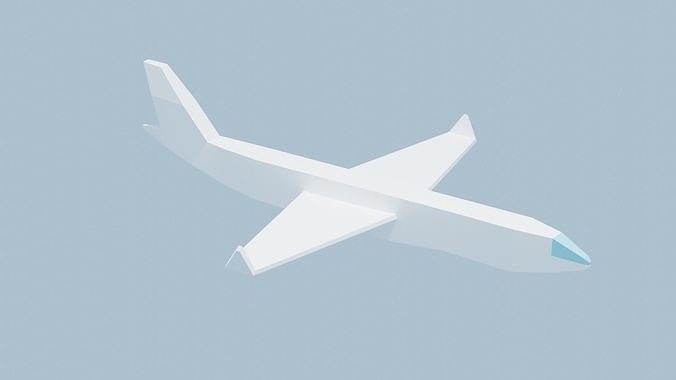 3D model Airplane Model plane flying in sky VR / AR / low-poly | CGTrader