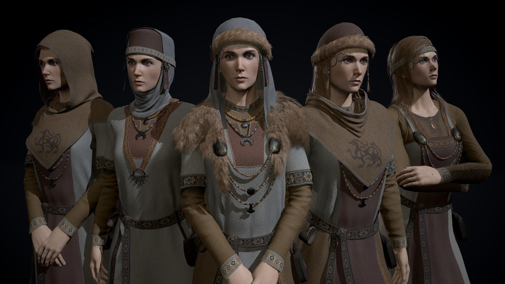 3D model Scandinavian girl VR / AR / low-poly rigged animated | CGTrader