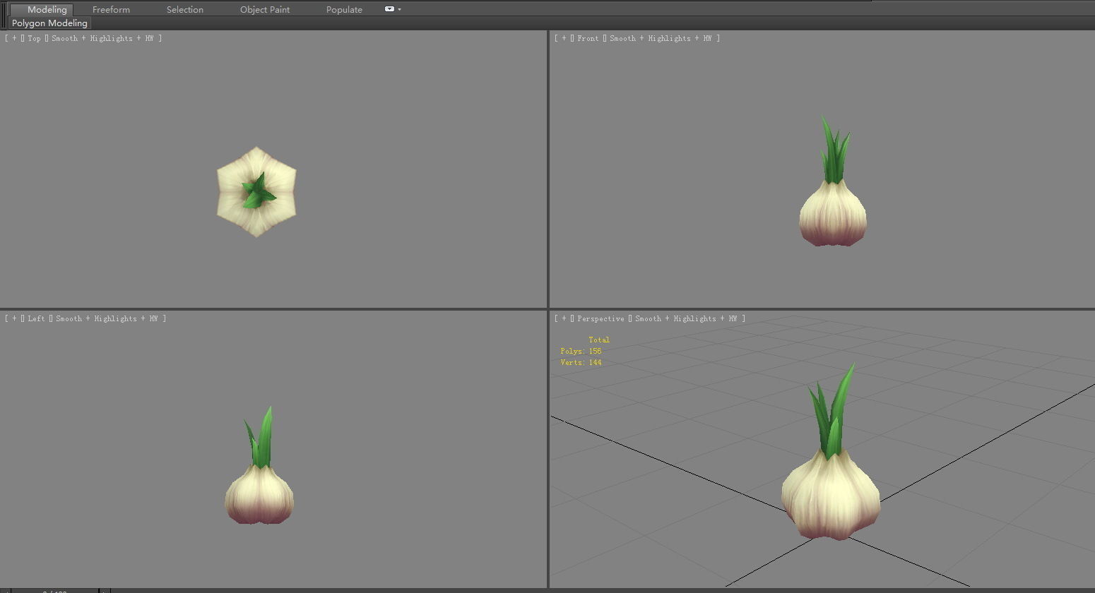3D model Sprouted garlic VR / AR / low-poly | CGTrader
