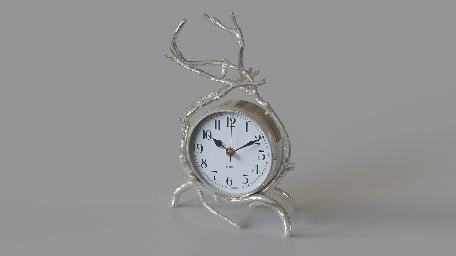 Twig Clock Nickel 3D model | CGTrader