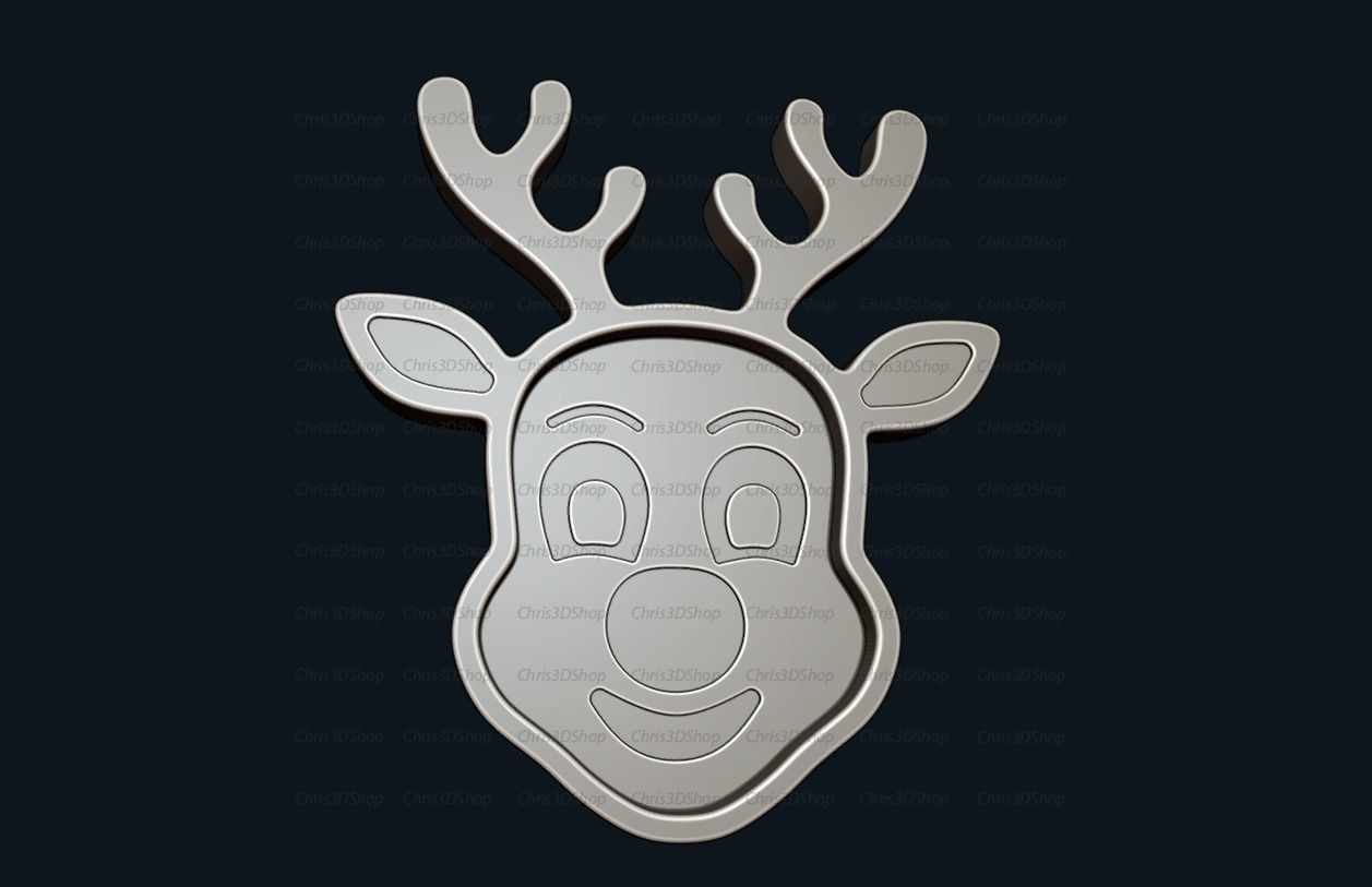 Reindeer Tray - 3D STL file and vector files for CNC 3D model | CGTrader
