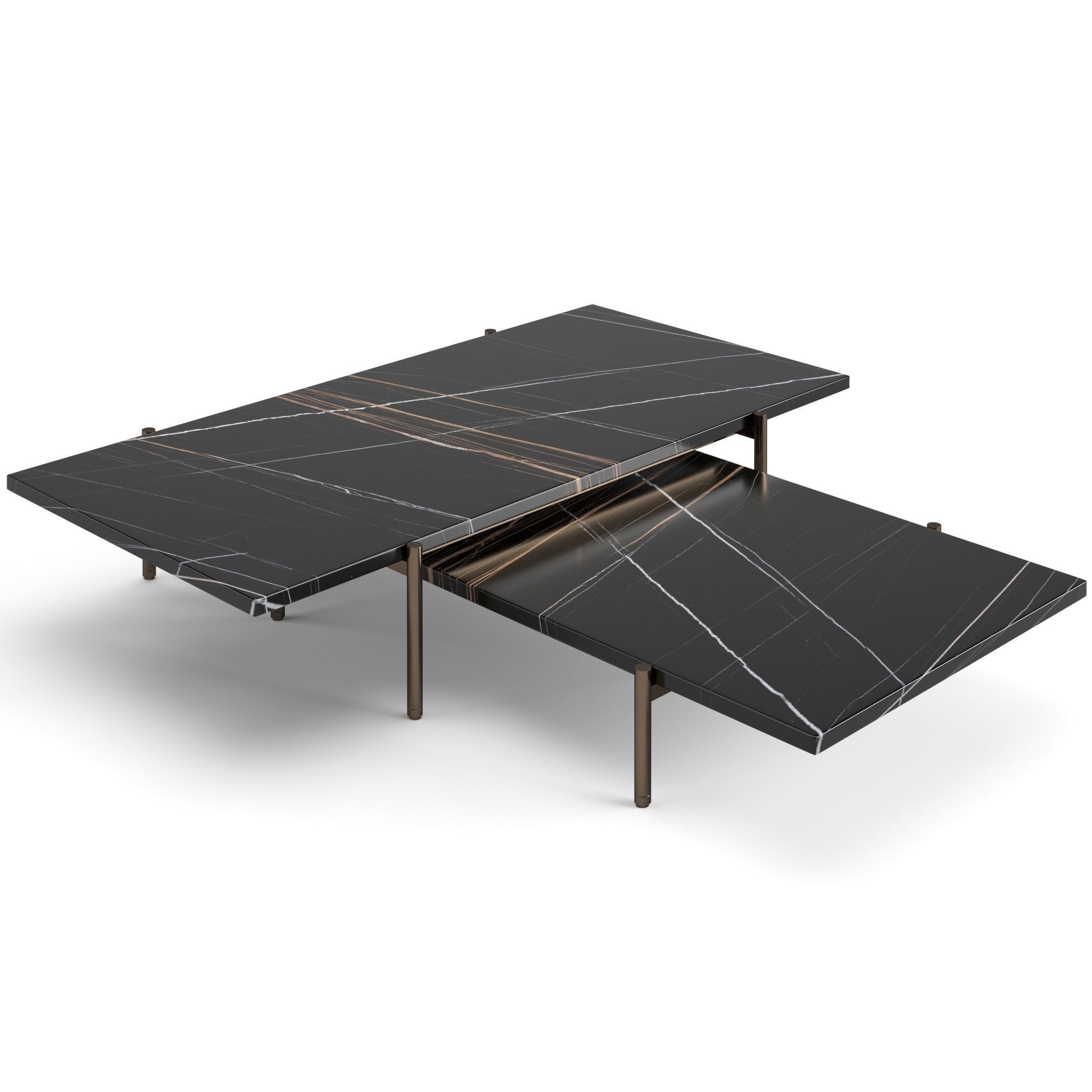 Minotti Superquadra coffee tables set 1 3D model | CGTrader
