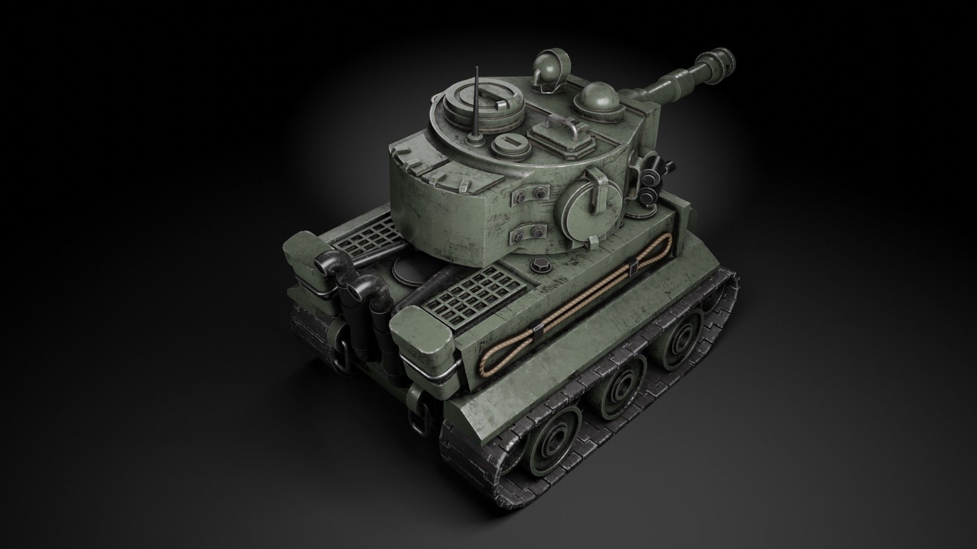 3D model Stylized battle tank Tiger VR / AR / low-poly | CGTrader