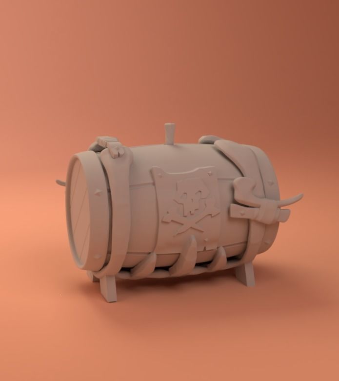Stronghold Gunpowder Barrel - Sea of Thieves - STL File 3D model | CGTrader