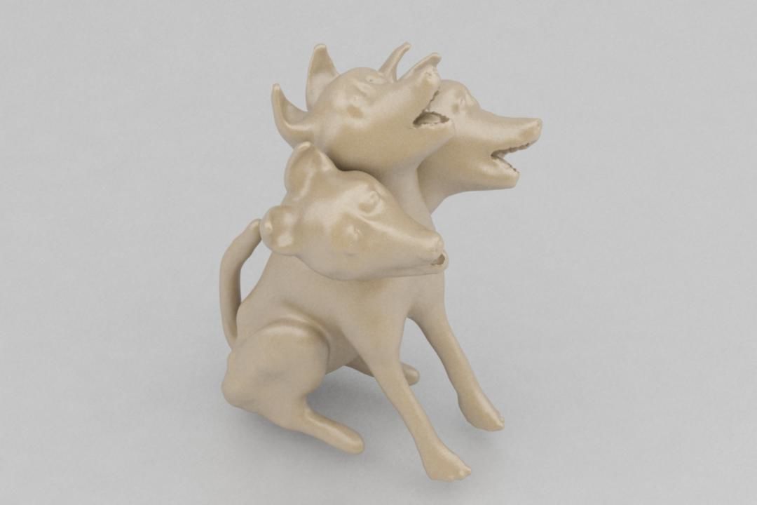 Three dogs 3D model 3D printable | CGTrader