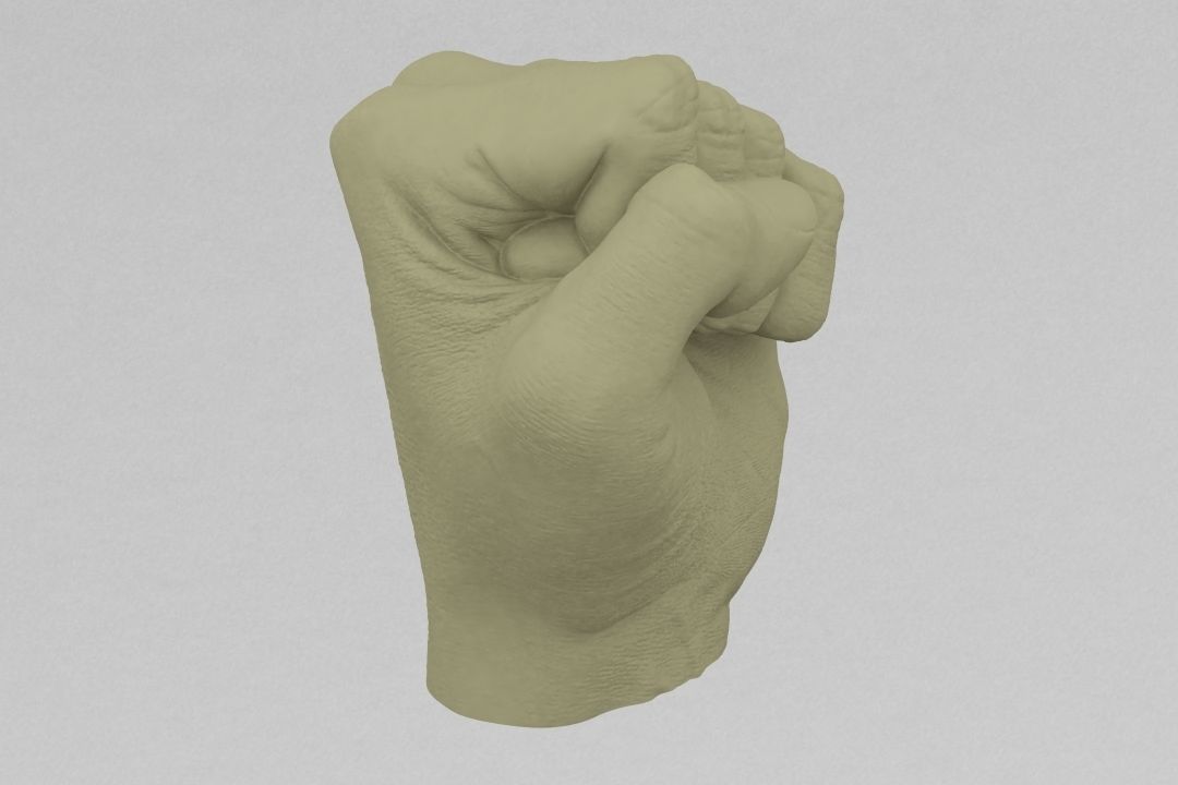 Closed Fist 3D model 3D printable | CGTrader