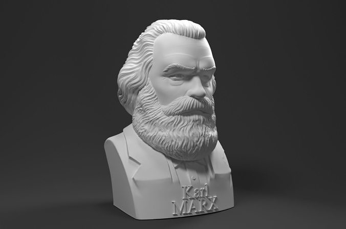 Karl Marx 3D model 3D printable | CGTrader