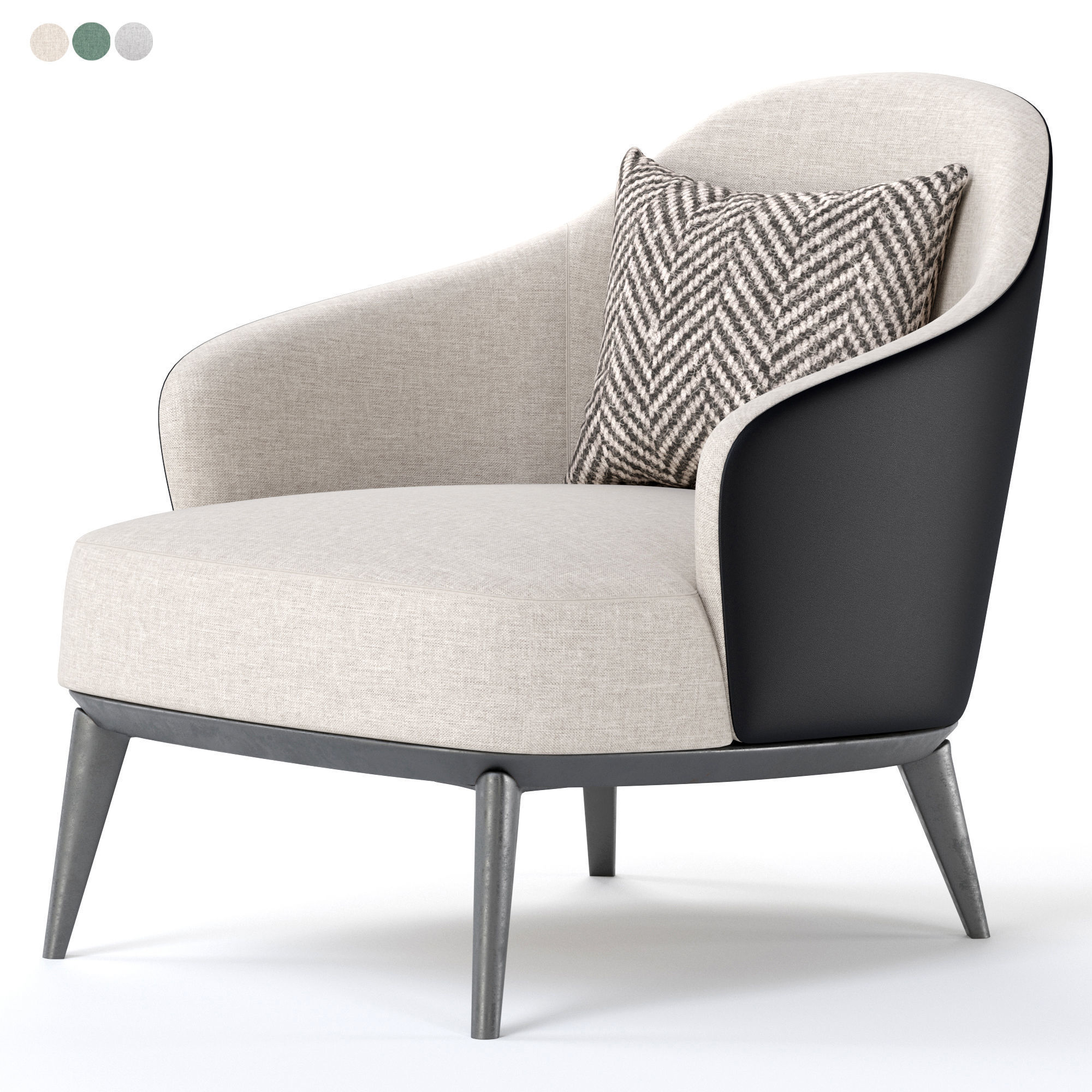 Leslie Armchairs By Minotti 3D model | CGTrader