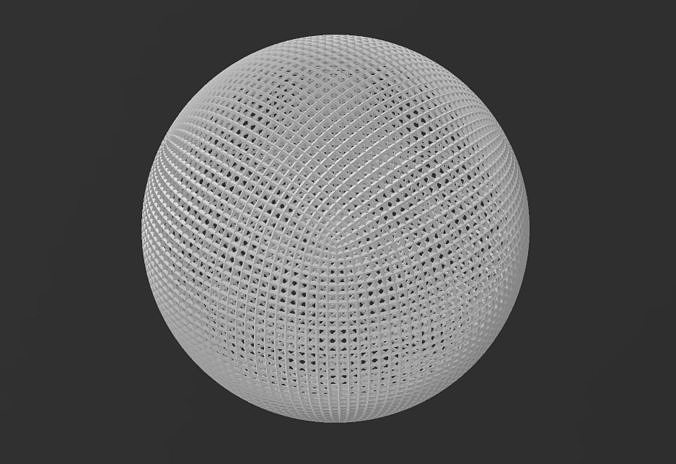 Quadrilateral polygon lattice sphere 3D model 3D printable | CGTrader