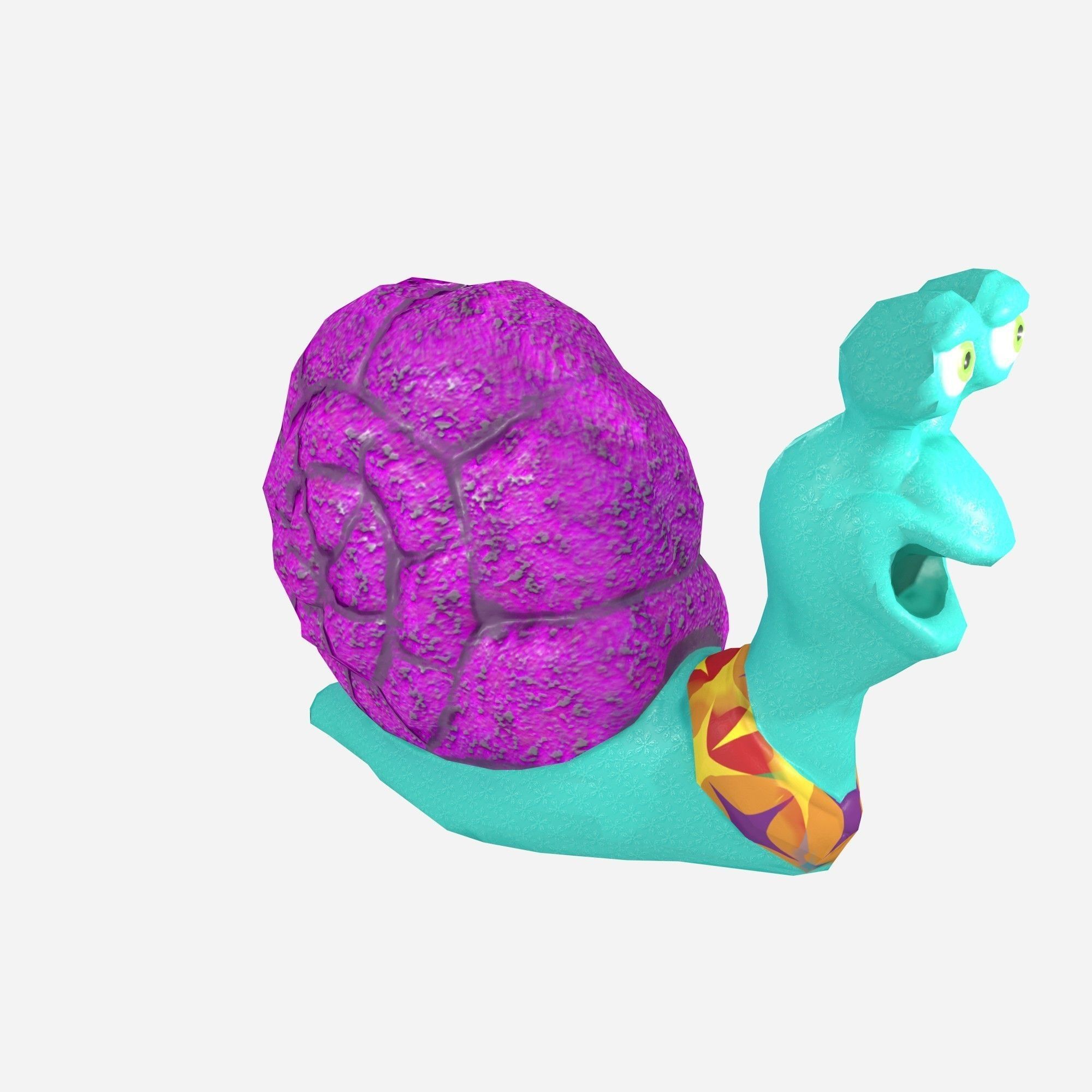 3D model Cartoonish low-poly snail VR / AR / low-poly | CGTrader