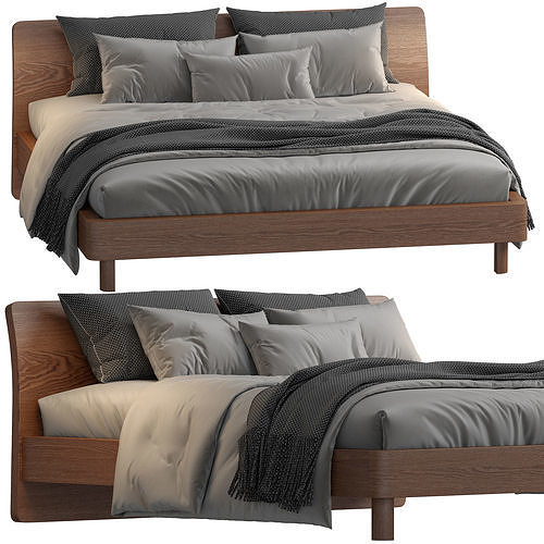 Jesse Dwayne double bed 3D model | CGTrader
