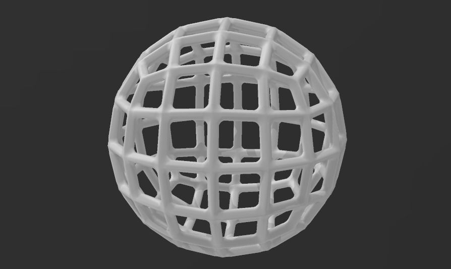 Lattice sphere 3D model 3D printable | CGTrader