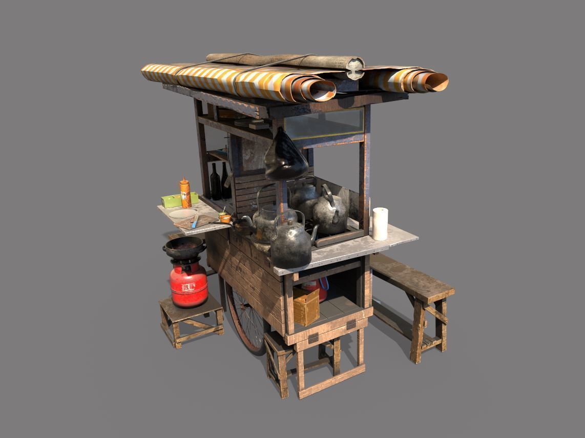 Street Food Cart 3D model | CGTrader