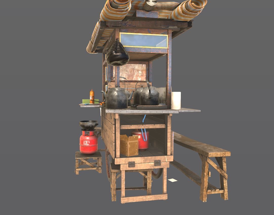 Street Food Cart 3D model | CGTrader