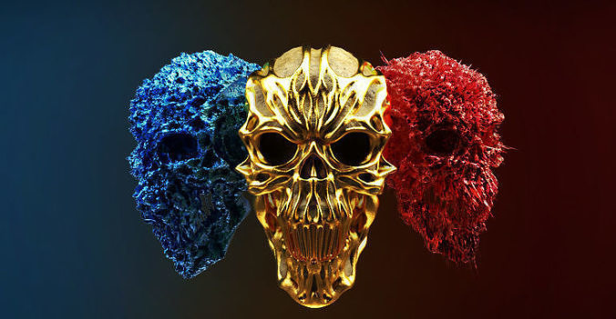 Stylized skulls 3D model | CGTrader