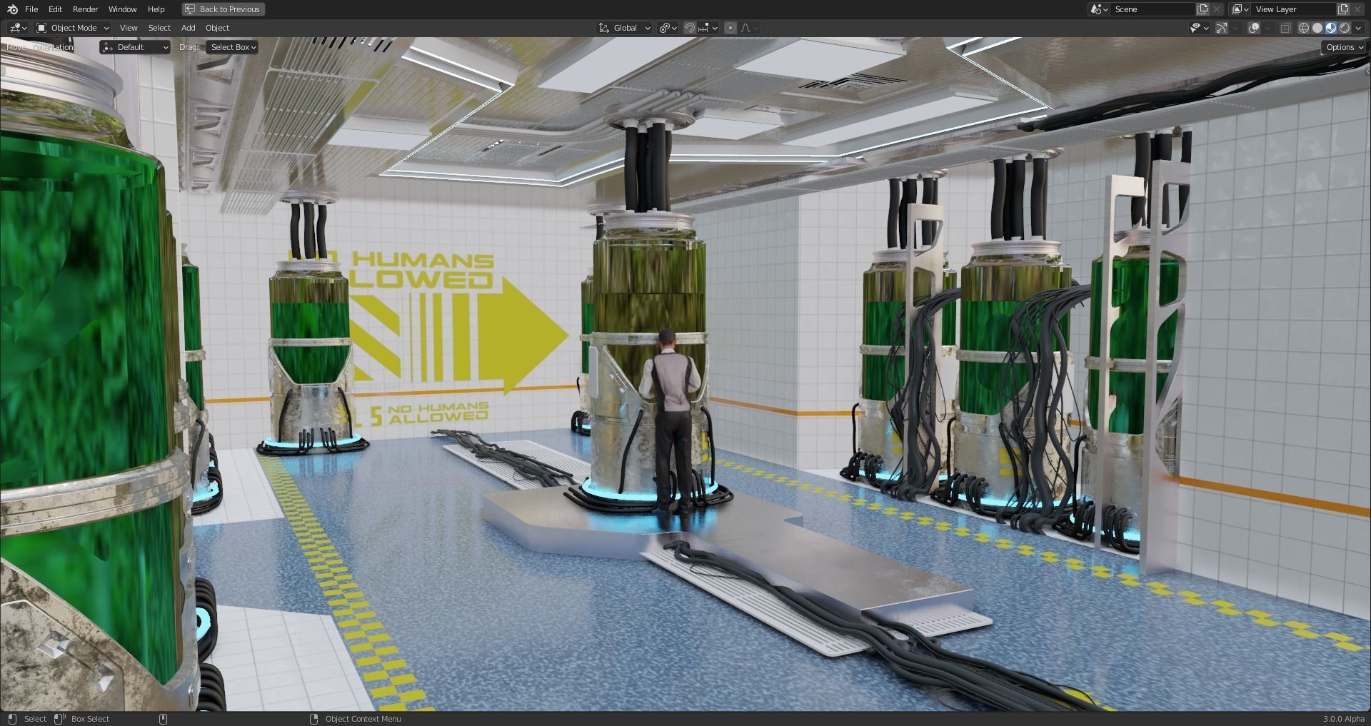 scifi scene made with blender 3D model | CGTrader