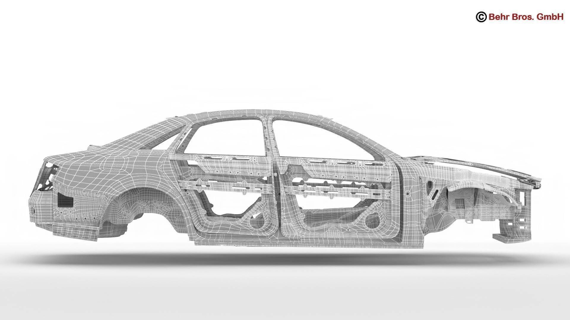 Generic Car Body in white 3D model | CGTrader