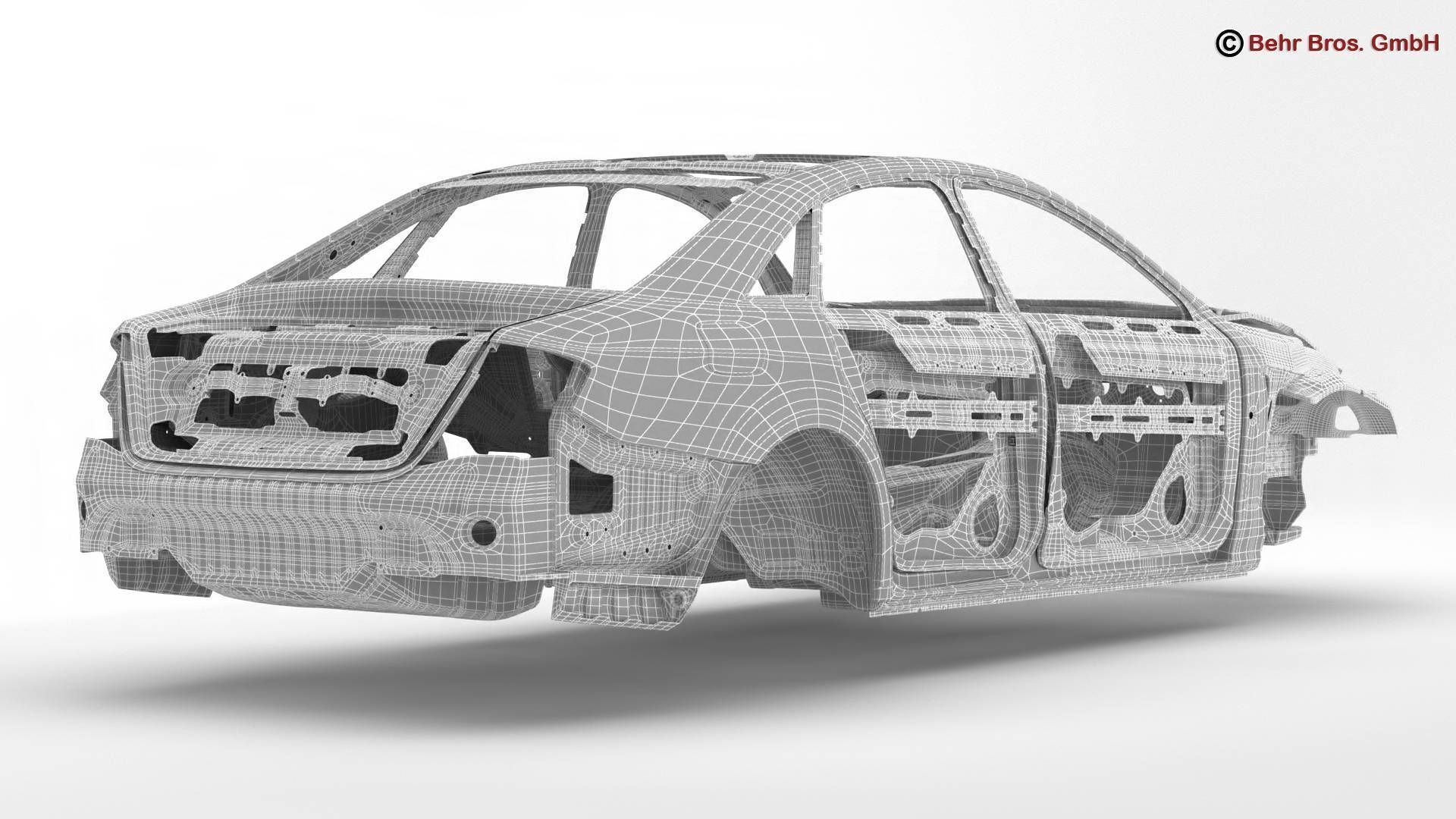 Generic Car Body in white 3D model | CGTrader